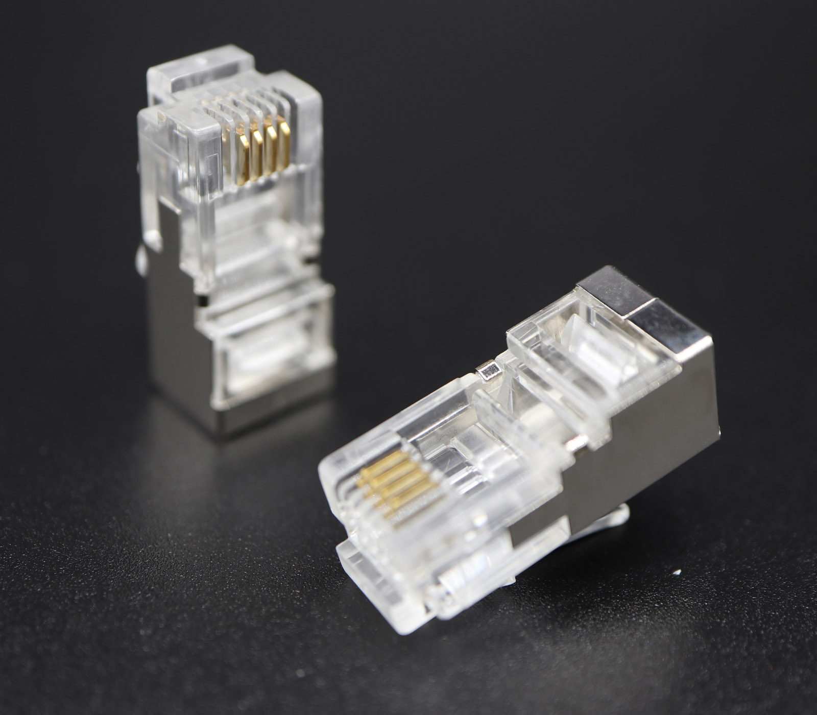 Shielded RJ11 6P4C Long Body Modular Plugs | Flat Cable | Plug Master